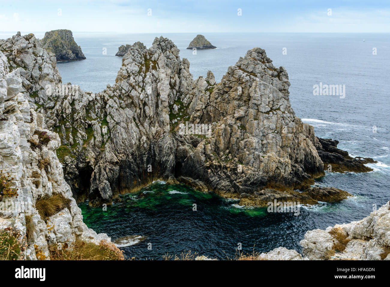 Points of Pen-Hir, Presque ile de Crozon, Finistere, France Stock Photo ...