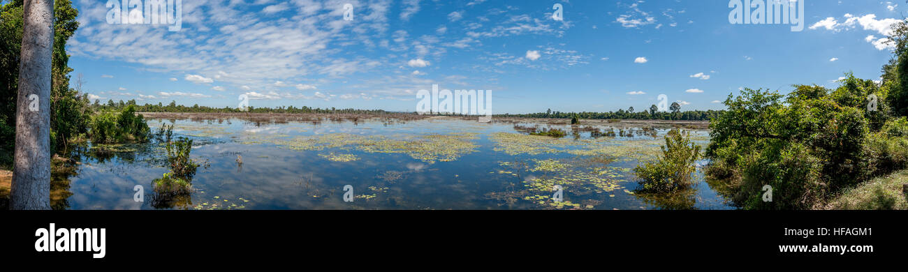 Large lake Baray in Angkor Stock Photo - Alamy