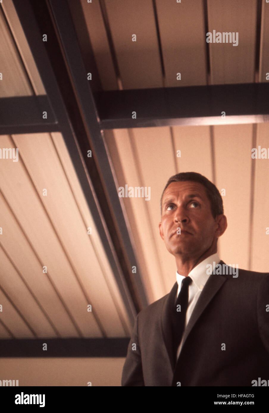 Architect Craig Ellwood, on site in 1961 at Case Study House Number 18 ...