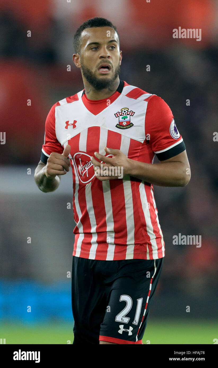 Southampton's Ryan Bertrand in action during the Premier League match ...