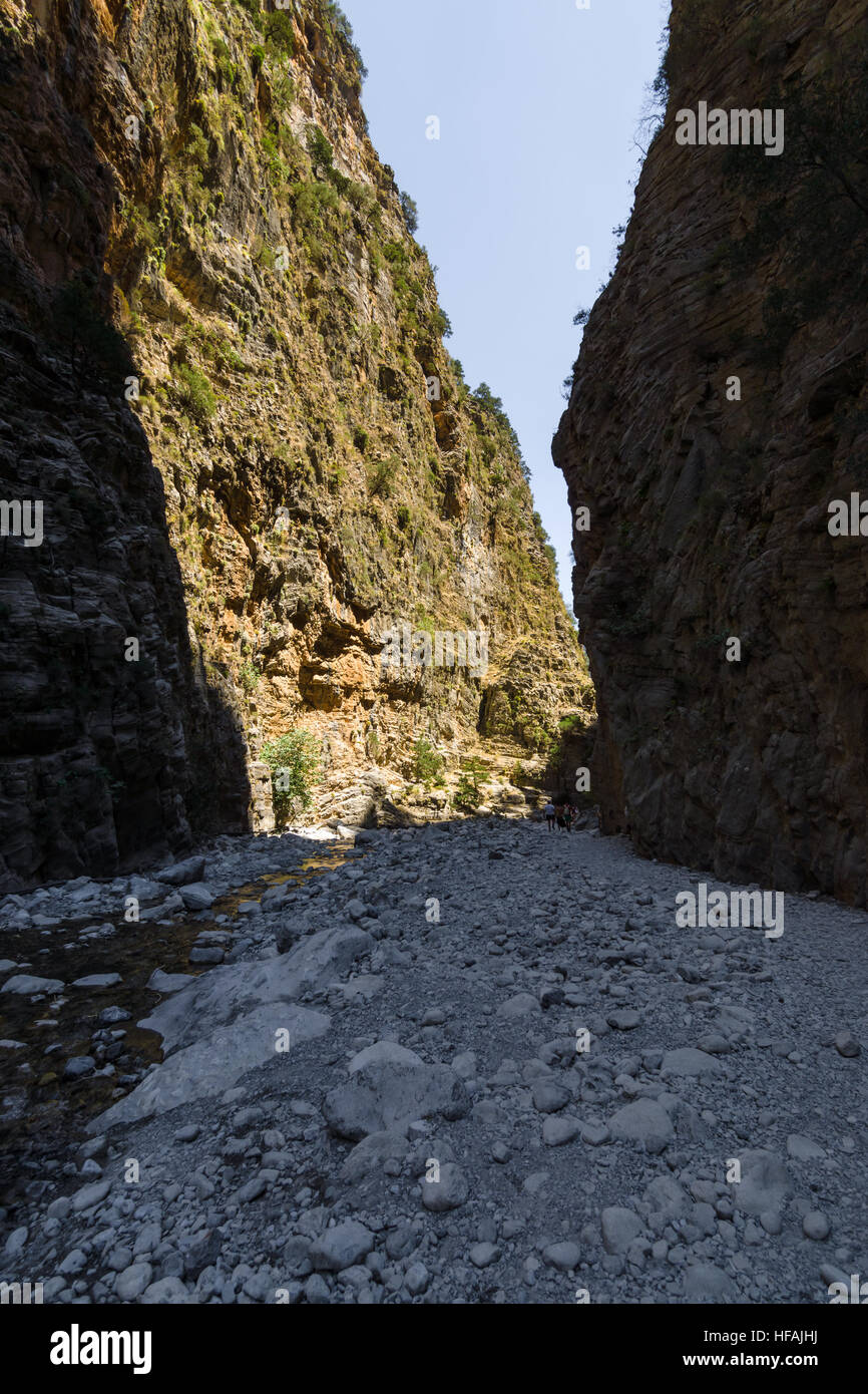 Samaria Gorge. The bed of a mountain river. Crete. Greece Stock Photo ...
