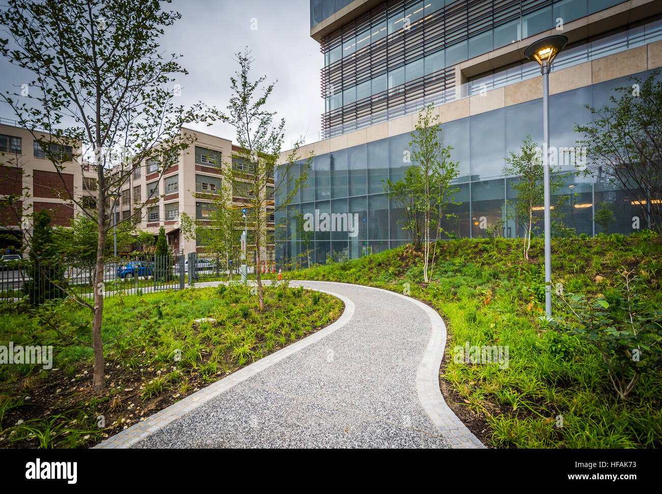 Walkway and modern building at the Massachusetts Institute of ...