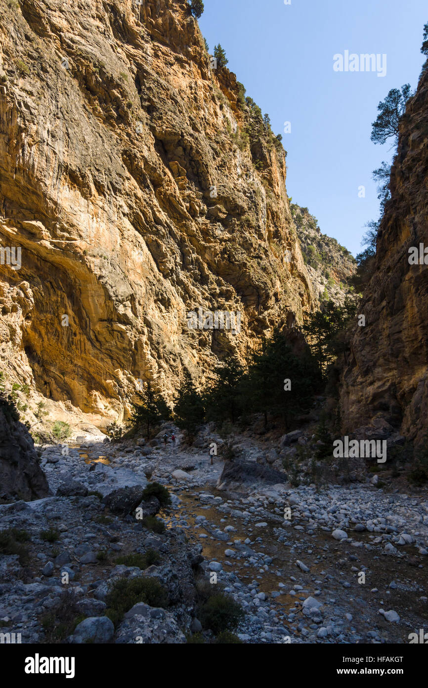 Samaria Gorge. The bed of a mountain river. Crete. Greece Stock Photo ...