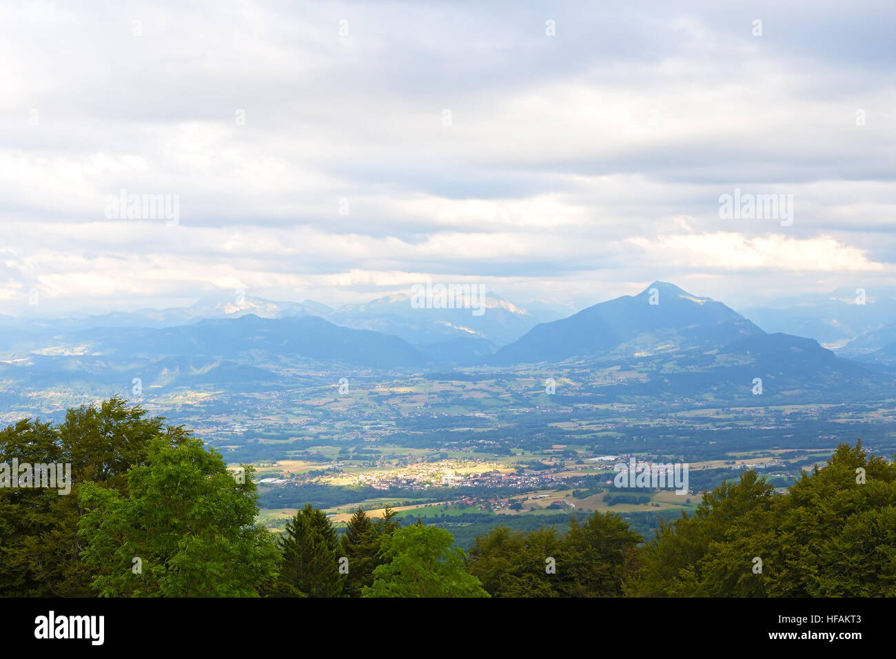 Panoramic view of Swiss Alps near Geneva, Switzerland Stock Photo - Alamy