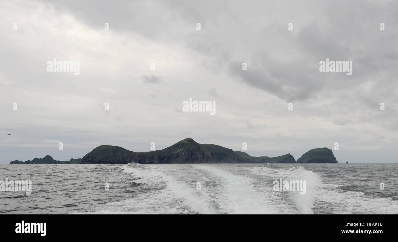 The St Kilda archipeligo from the west. On the left is the island of ...