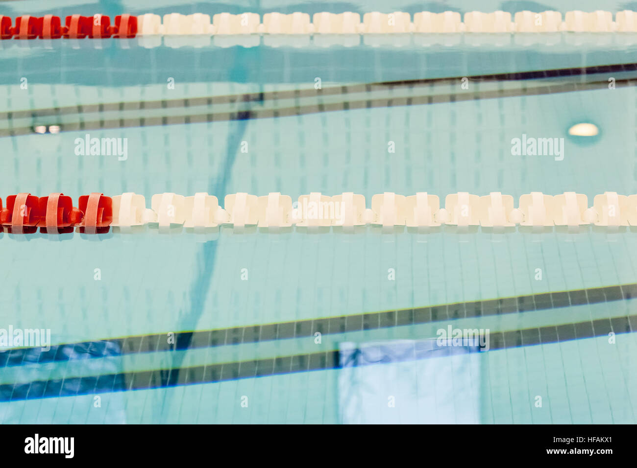 Lane Lines and markers are seen in an indoor pool Stock Photo - Alamy