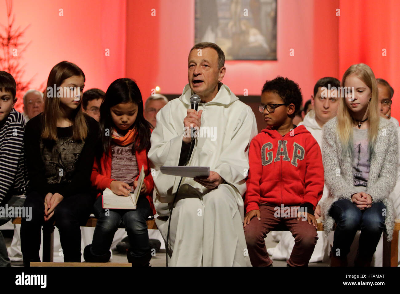 Riga, Latvia. 28th Dec, 2016. Brother Alois, the prior of the Taize ...