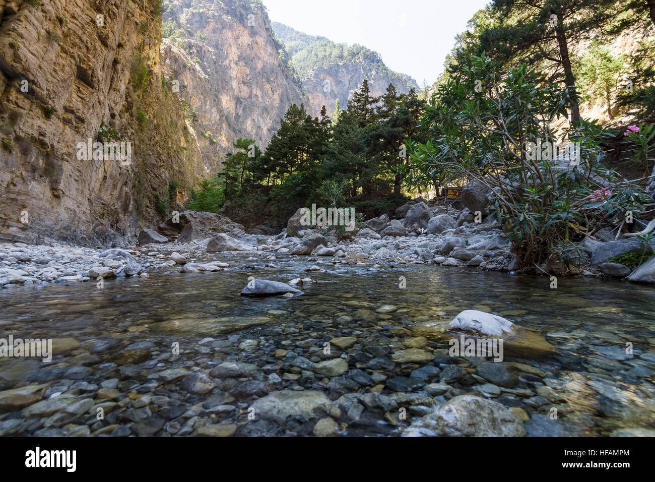 Samaria Gorge. The bed of a mountain river. Crete. Greece Stock Photo ...