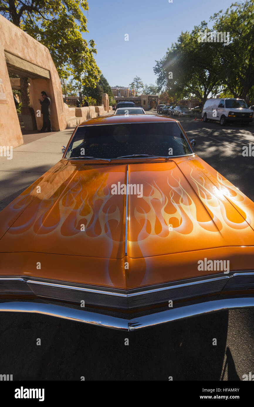 New Mexico, Albuquerque, Old Town, street scene with lowrider car Stock ...