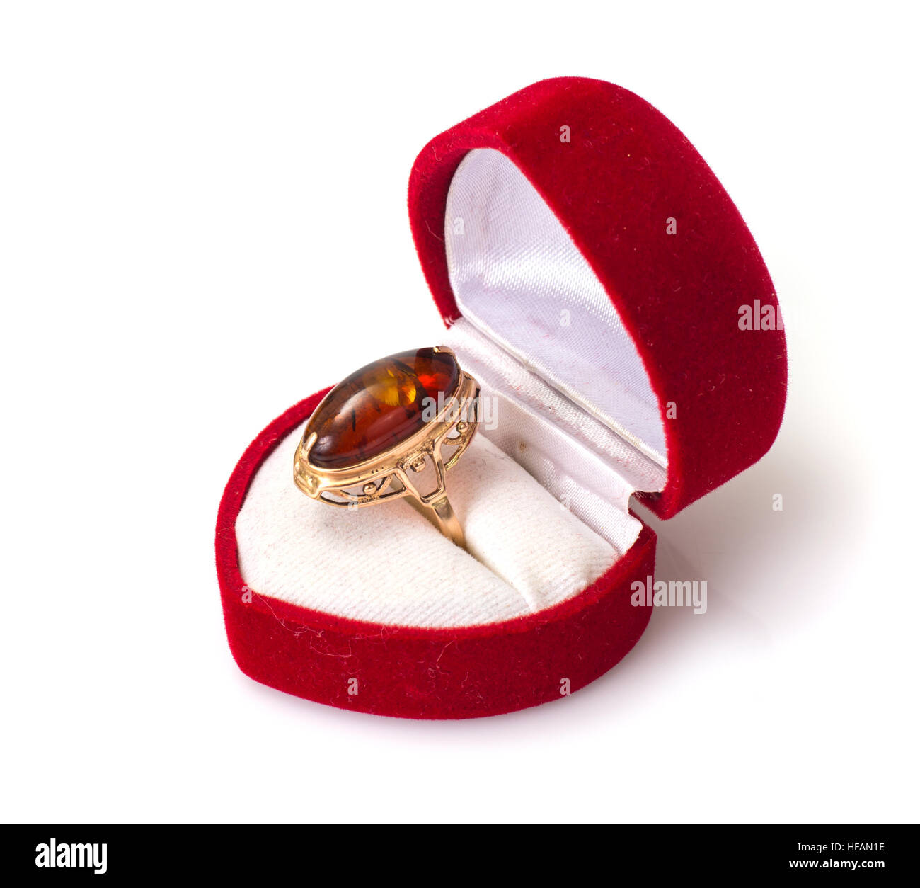 Gold Jewellery with amber Stock Photo - Alamy