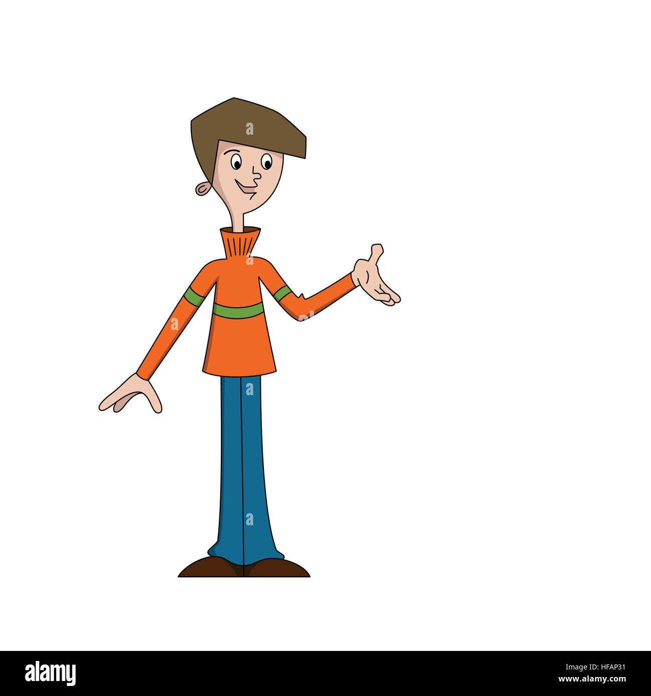 Cartoon pointing person hi-res stock photography and images - Alamy