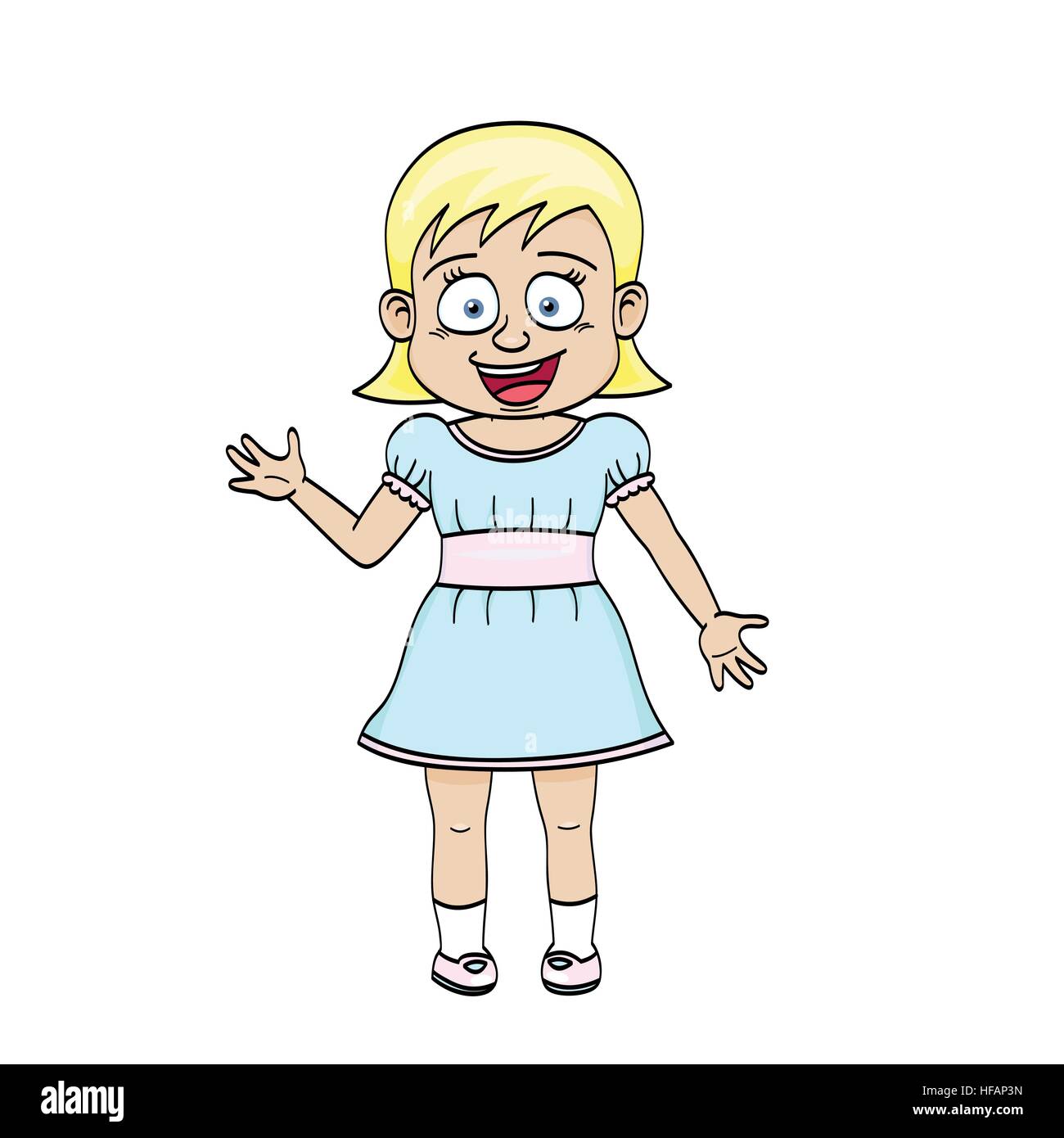 Funny Cartoon Girl Stock Vector Image & Art - Alamy