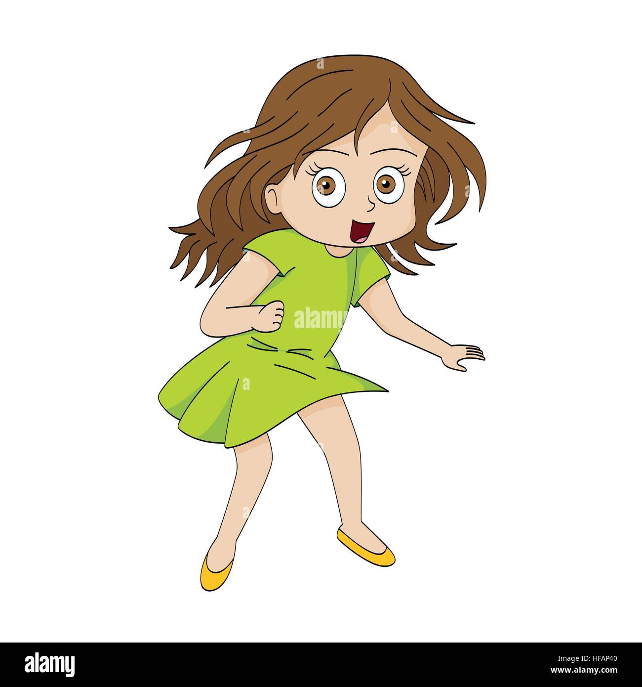 Funny cartoon girl Stock Vector Image & Art - Alamy