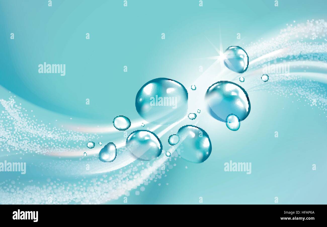 water flow with bubble elements,, 3d illustration Stock Vector Image ...