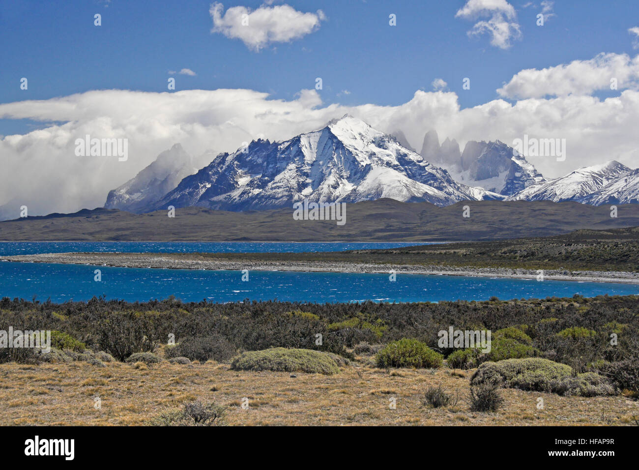 Lago Sarmiento and the Paine Massif, Torres del Paine National Park ...