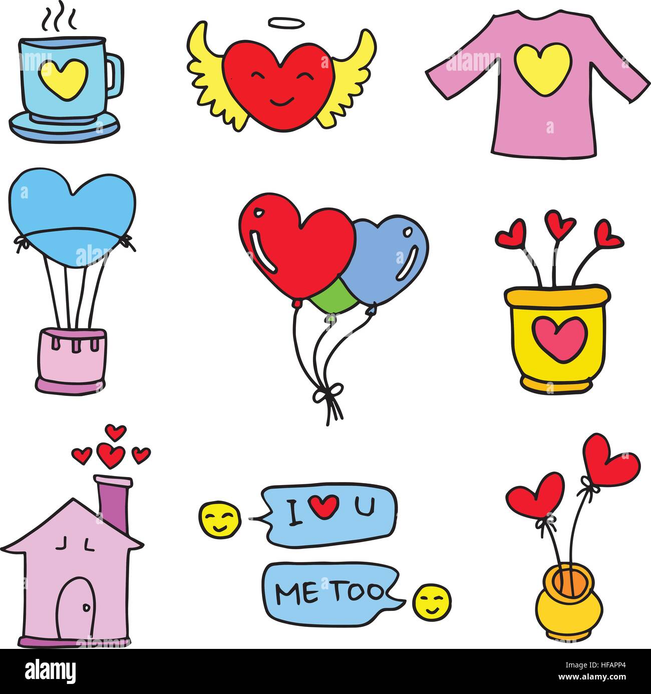 Love vector art doodles design Stock Vector Image & Art - Alamy