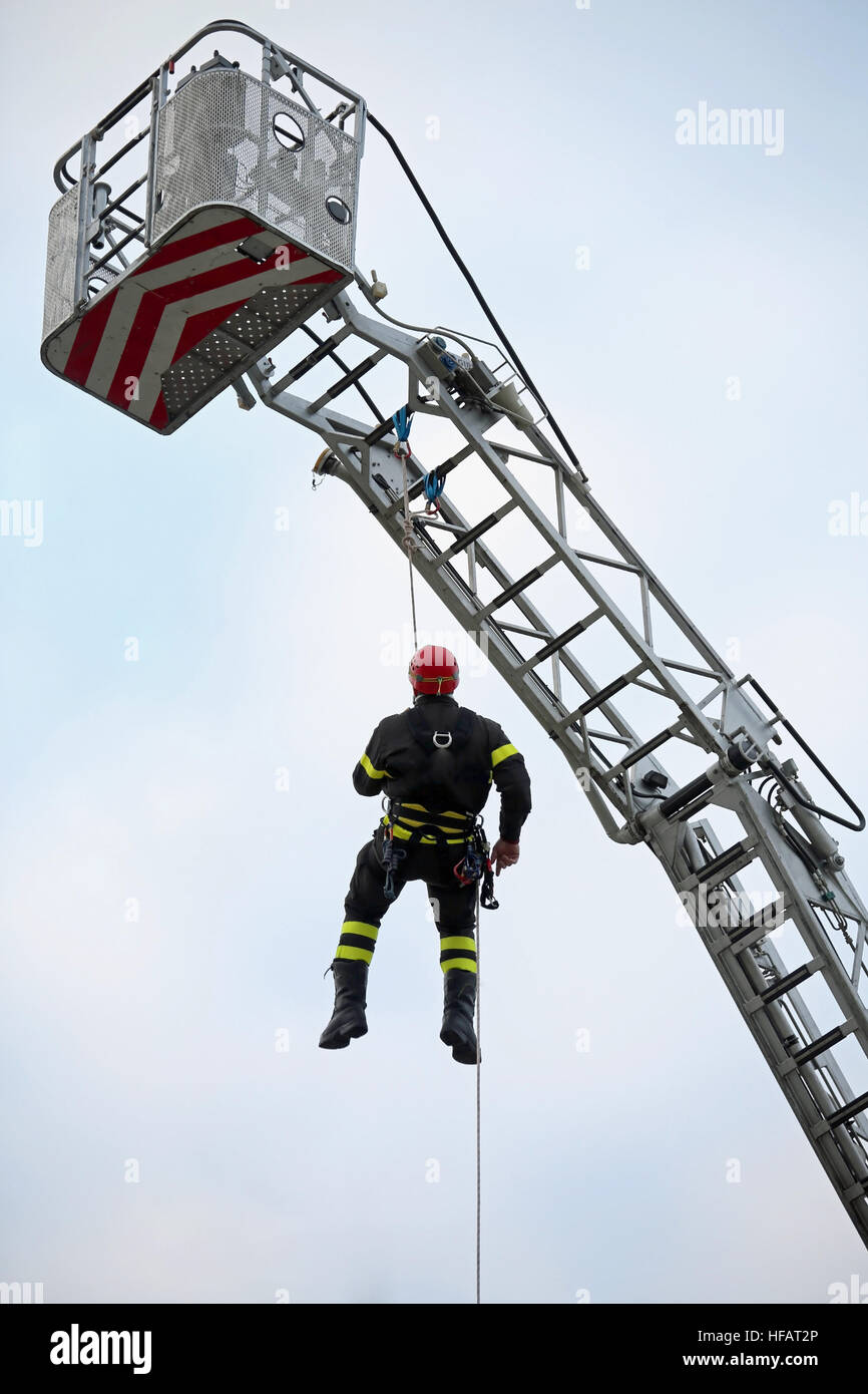 Safety ladder with cage hi-res stock photography and images - Alamy