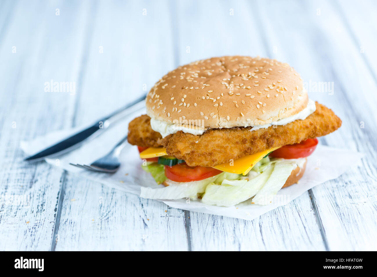 Fish burger hi-res stock photography and images - Alamy