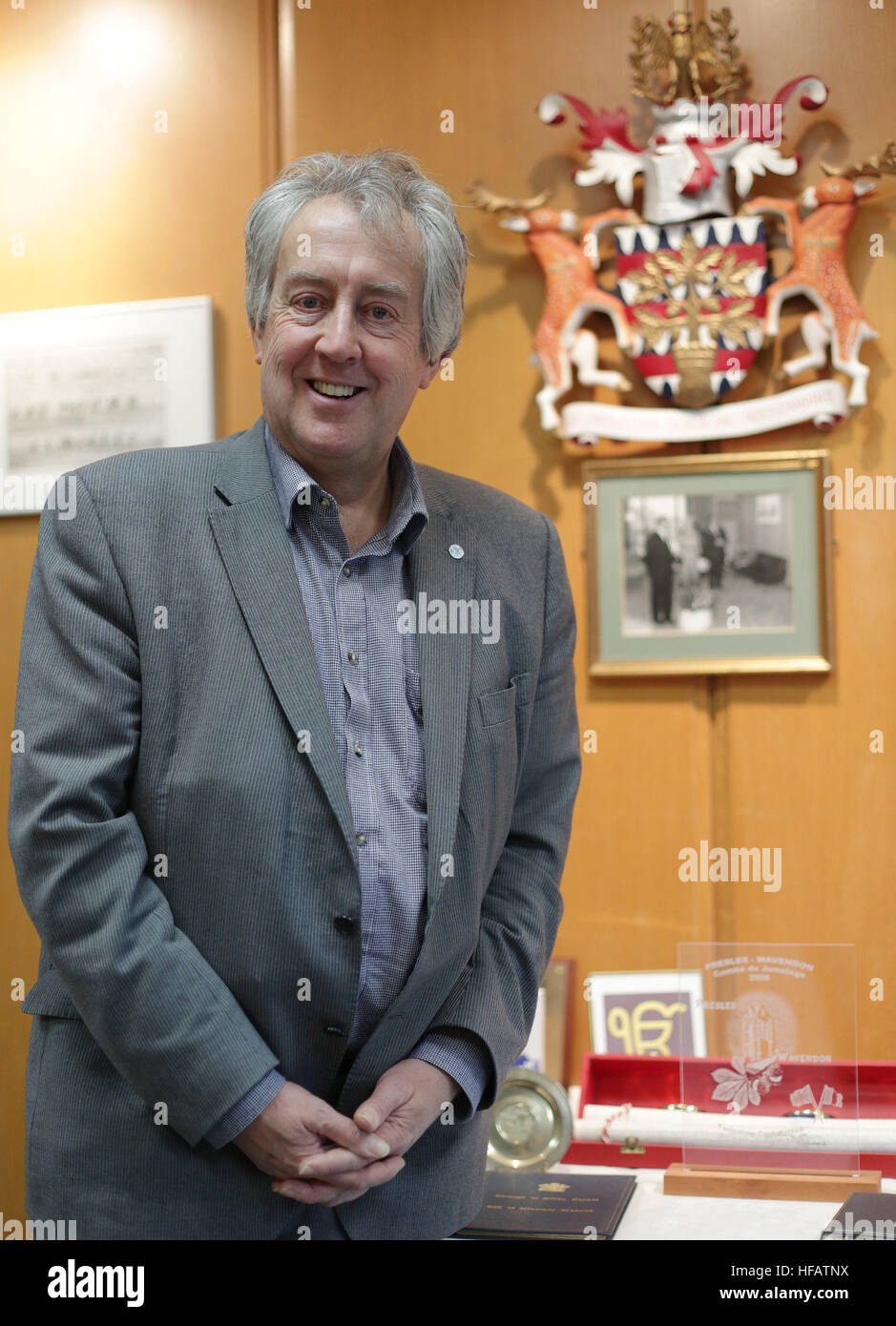 Councillor David Hopkins, deputy mayor of Milton Keynes, at his office ...