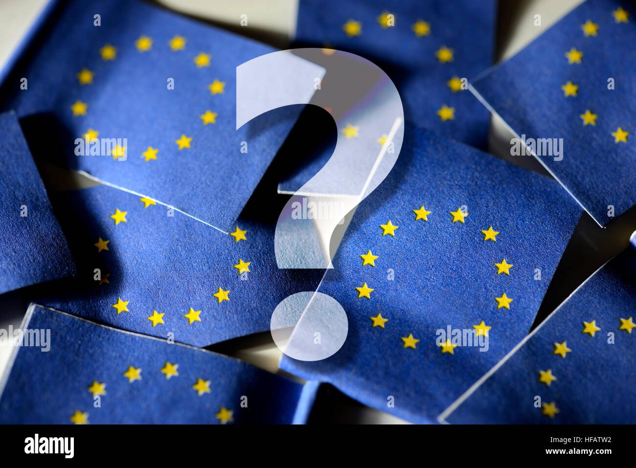 Question mark in front of flags of europe hi-res stock photography and ...