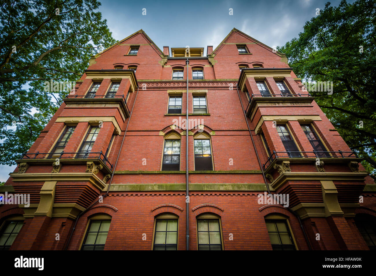 Brick building at the Harvard Yard, in Cambridge, Massachusetts Stock ...
