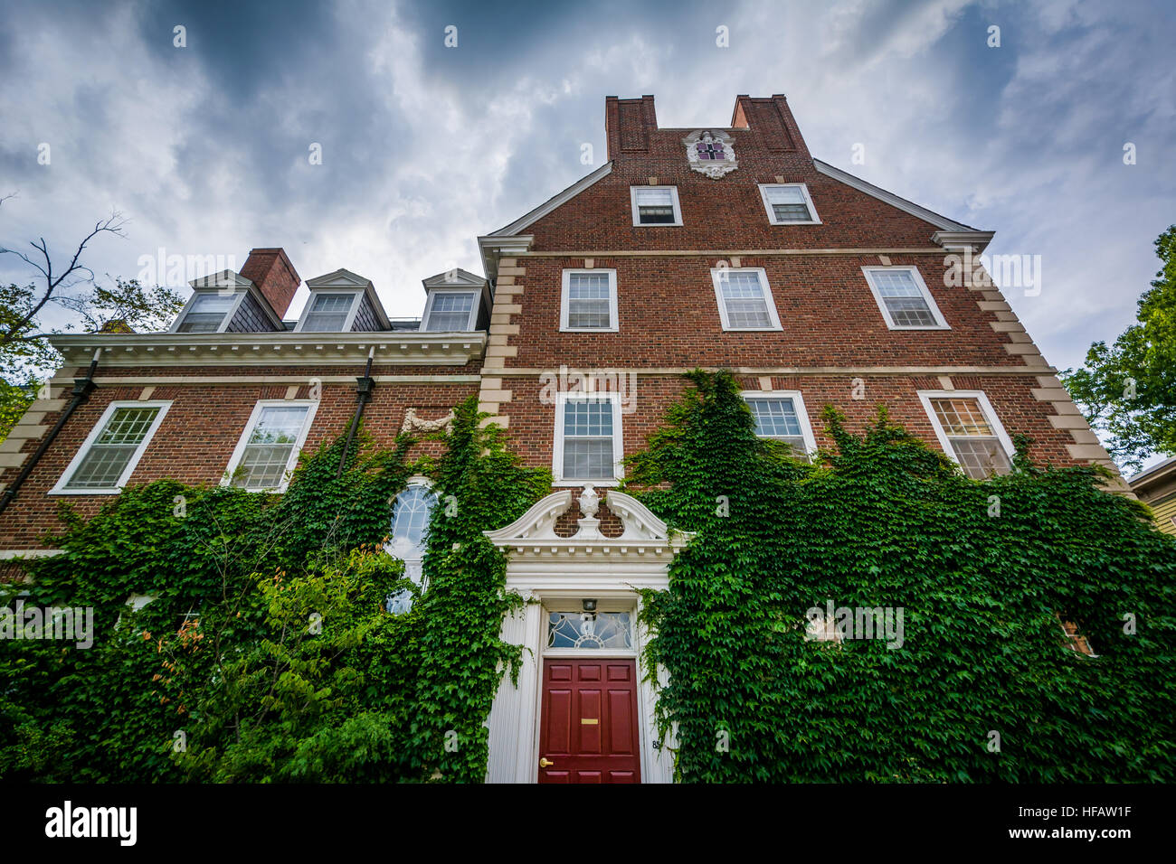 Brick buildings at Harvard University, in Cambridge, Massachusetts ...