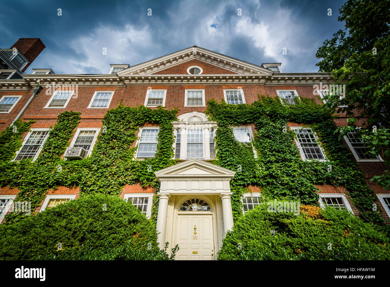 Brick buildings at Harvard University, in Cambridge, Massachusetts ...
