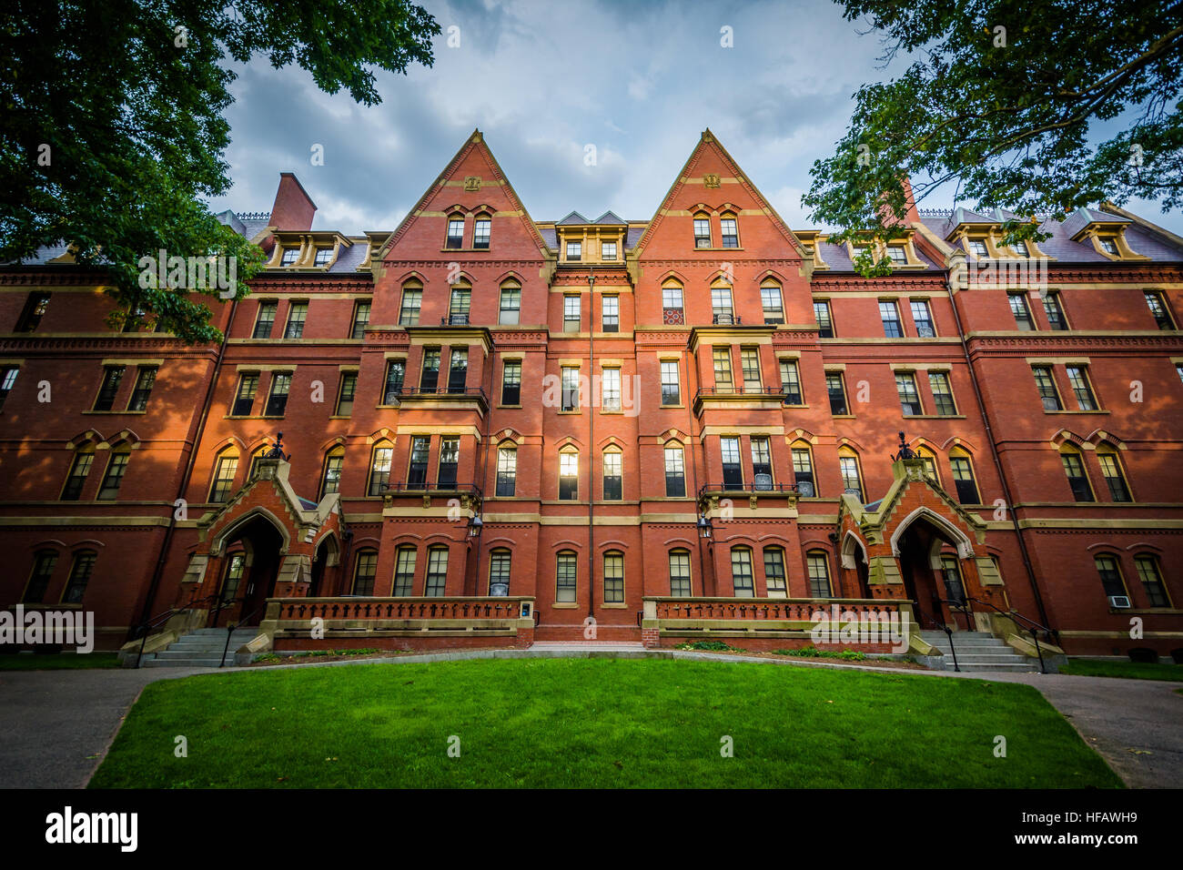 Matthews Hall, at Harvard University, in Cambridge, Massachusetts Stock ...