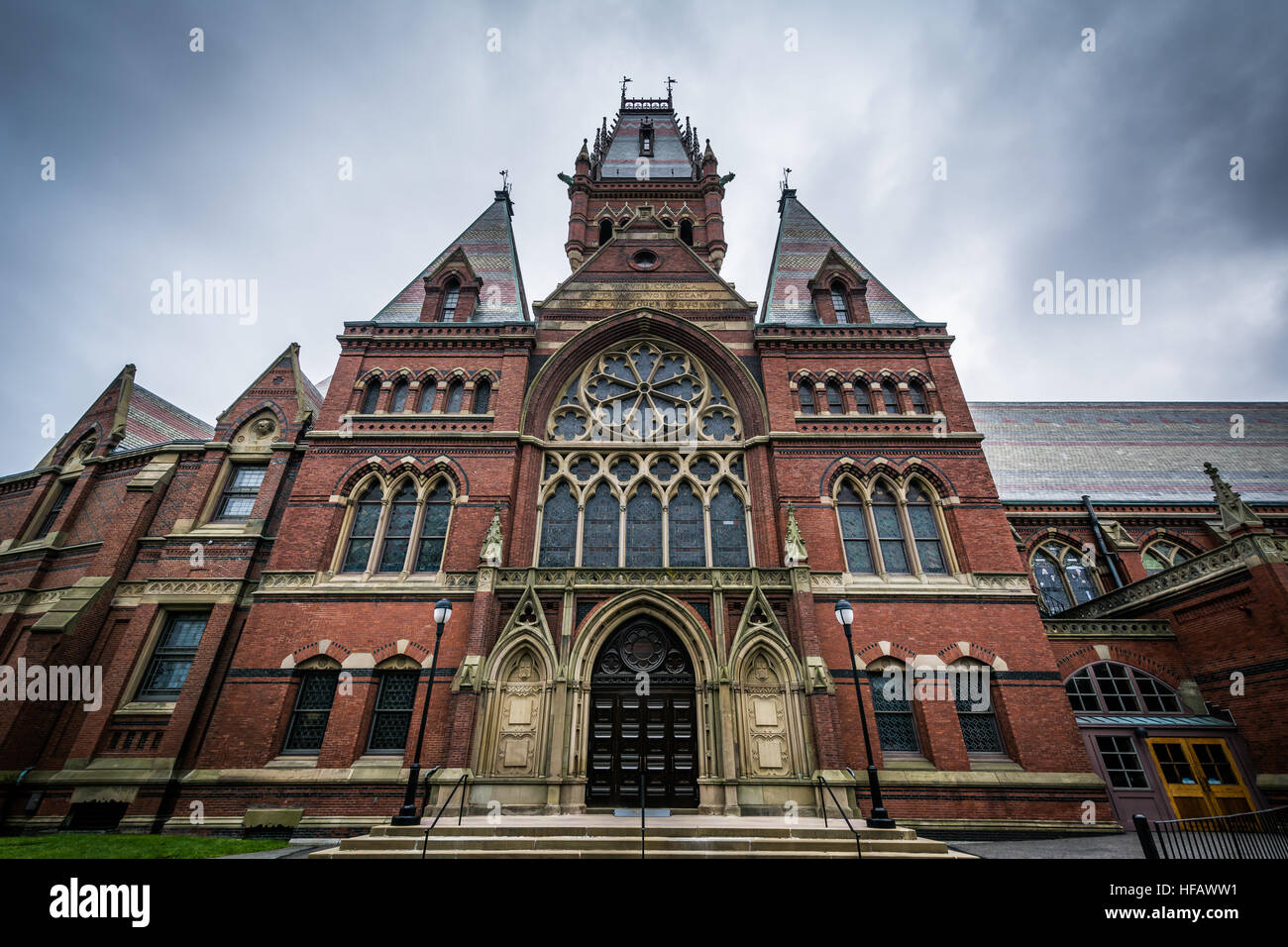 The Harvard Memorial Hall, at Harvard University, in Cambridge ...