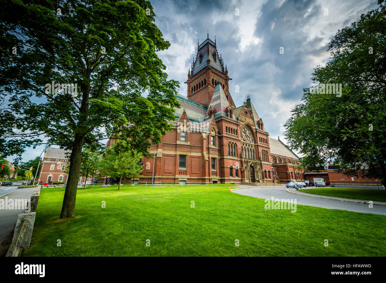The Harvard Memorial Hall, at Harvard University, in Cambridge ...