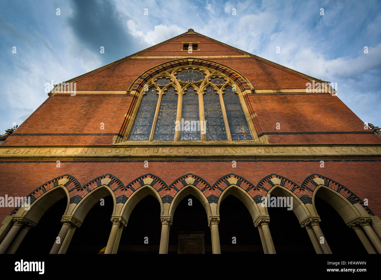 The Harvard Memorial Hall, at Harvard University, in Cambridge ...