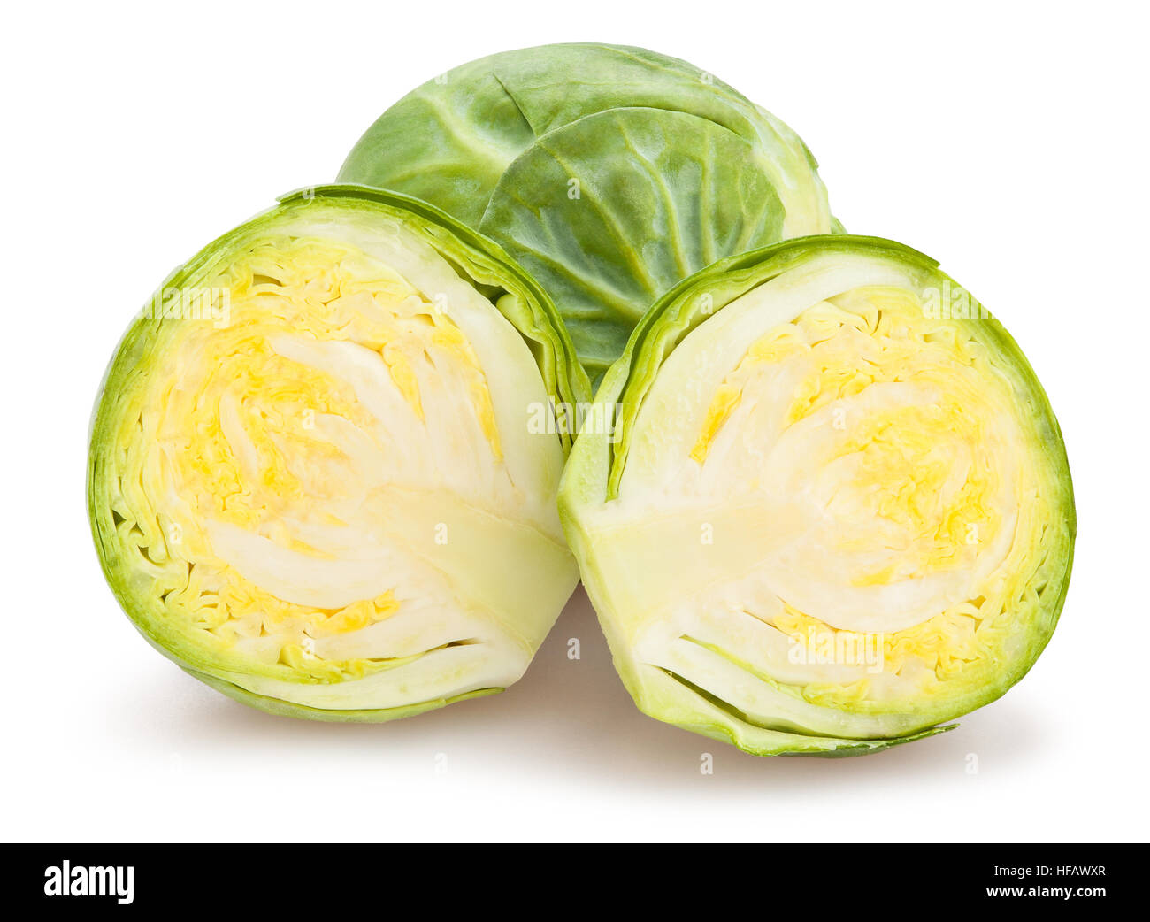 sliced brussel sprouts isolated Stock Photo - Alamy