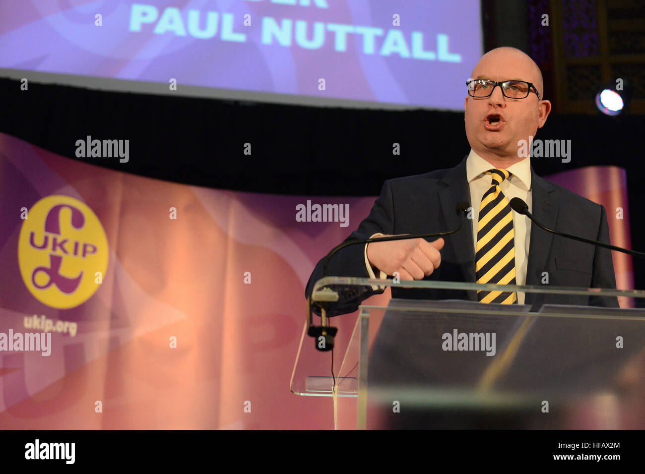 Paul Nuttall is announced as UKIP’s new party leader at the Emmanuel ...
