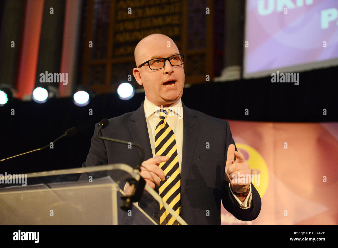 Paul Nuttall is announced as UKIP’s new party leader at the Emmanuel ...