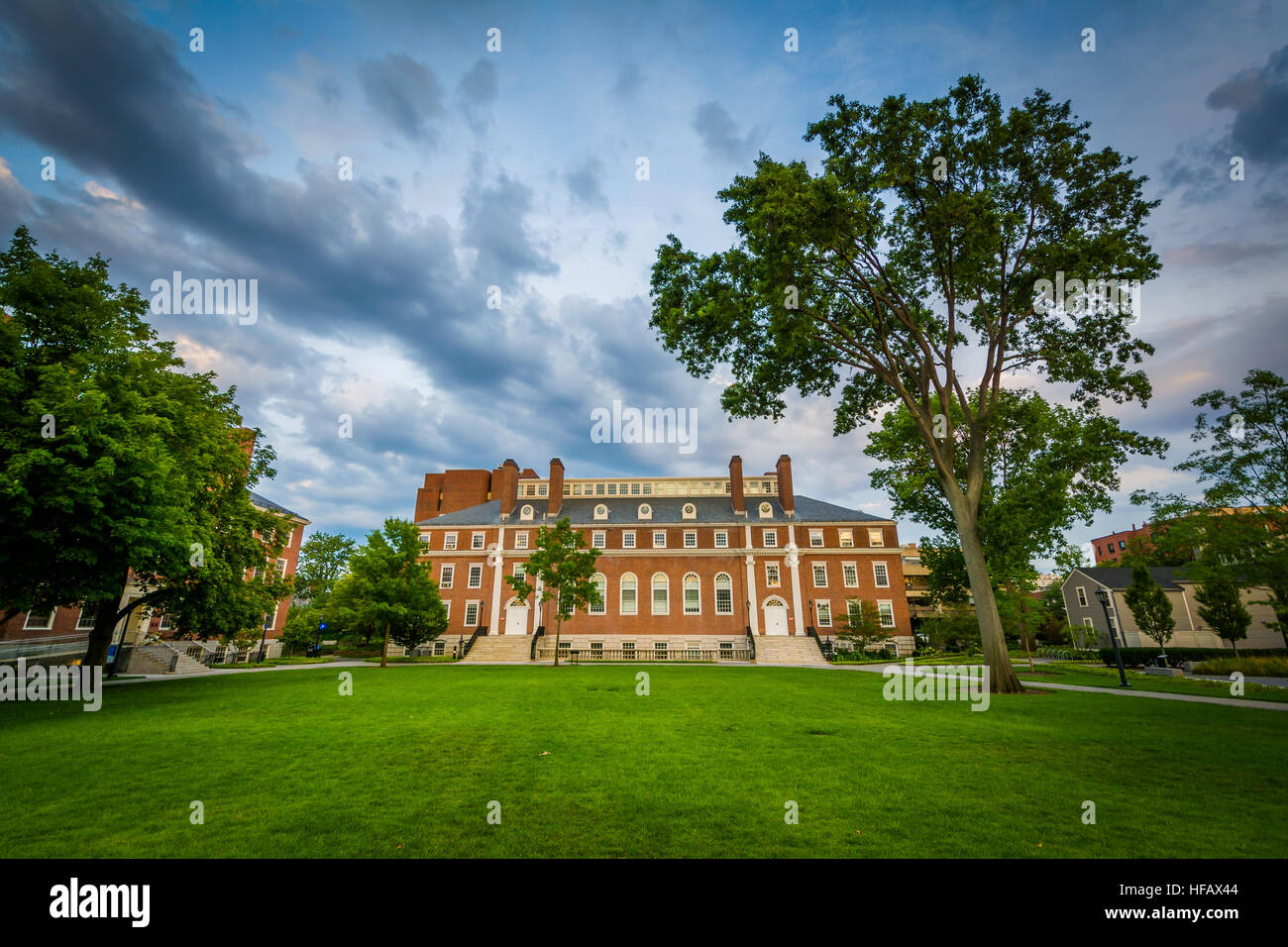 The Radcliffe Institute for Advanced Study at sunset, at Harvard ...