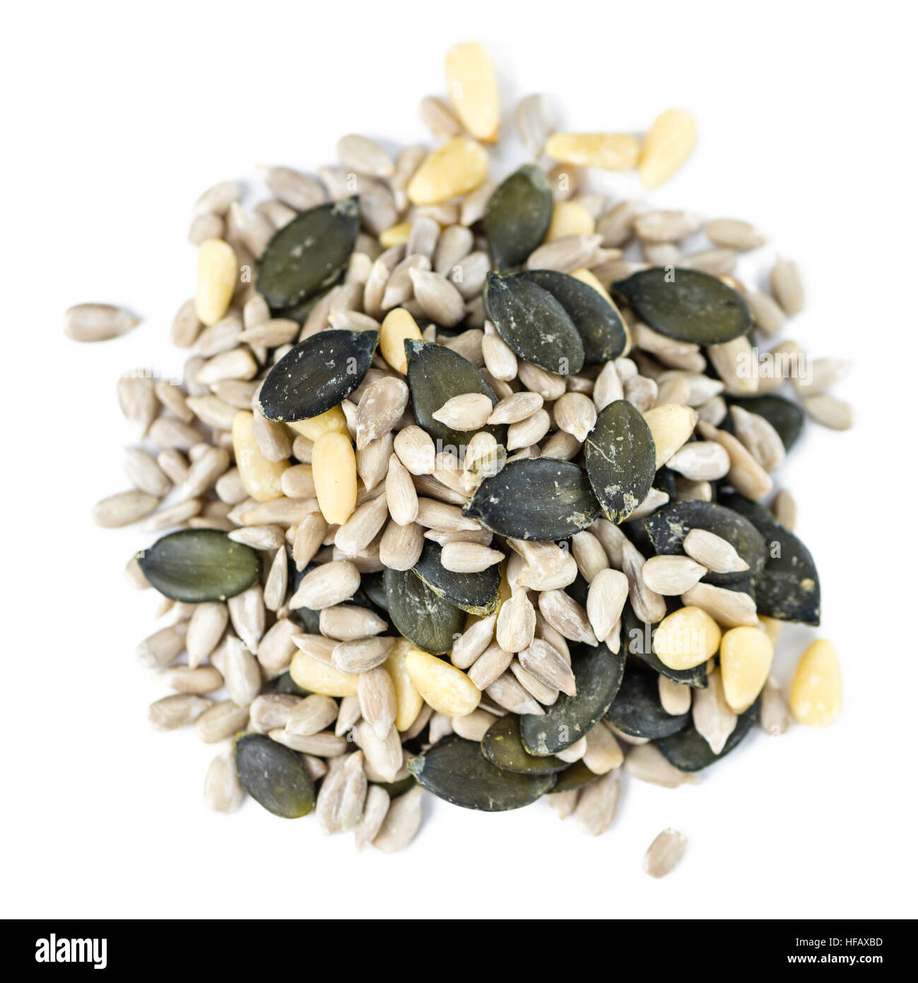 Portion of mixed Seeds isolated on white background Stock Photo - Alamy