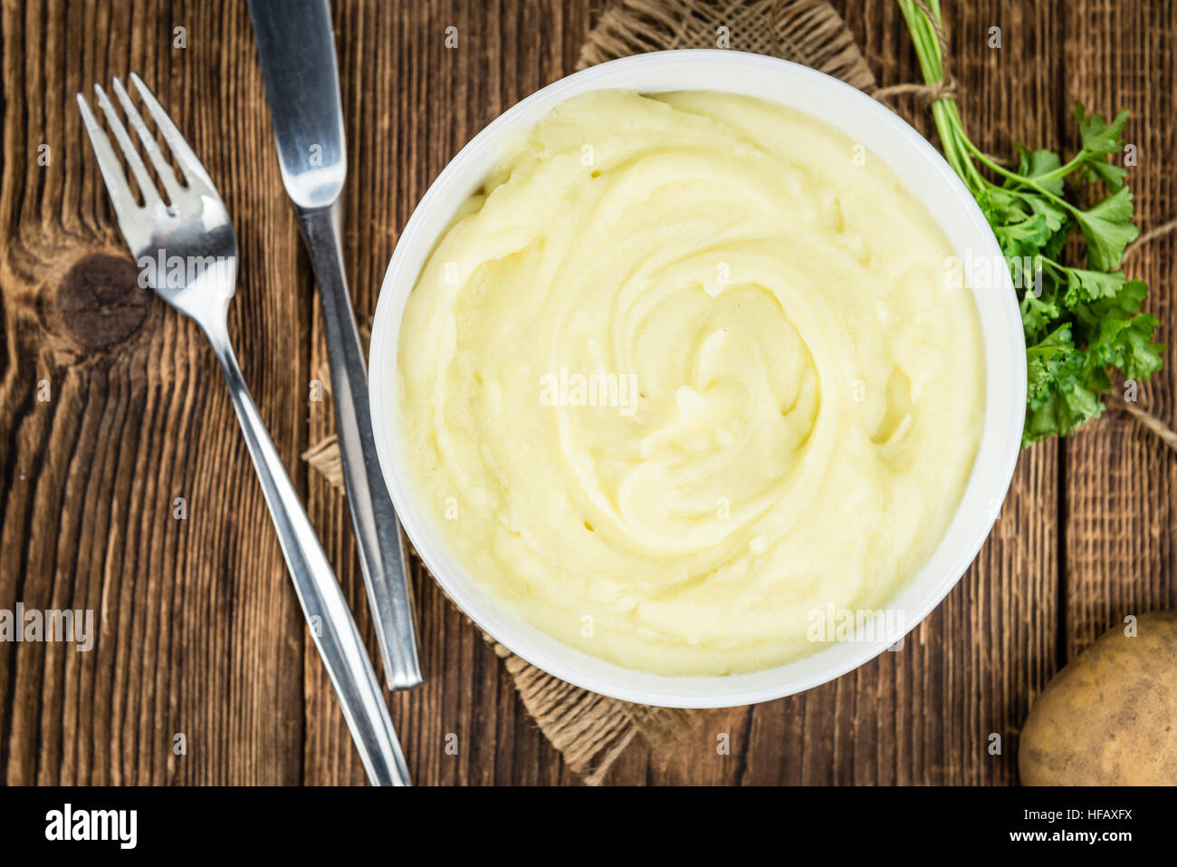 Some homemade Mash (selective focus) as detailed close-up shot Stock ...