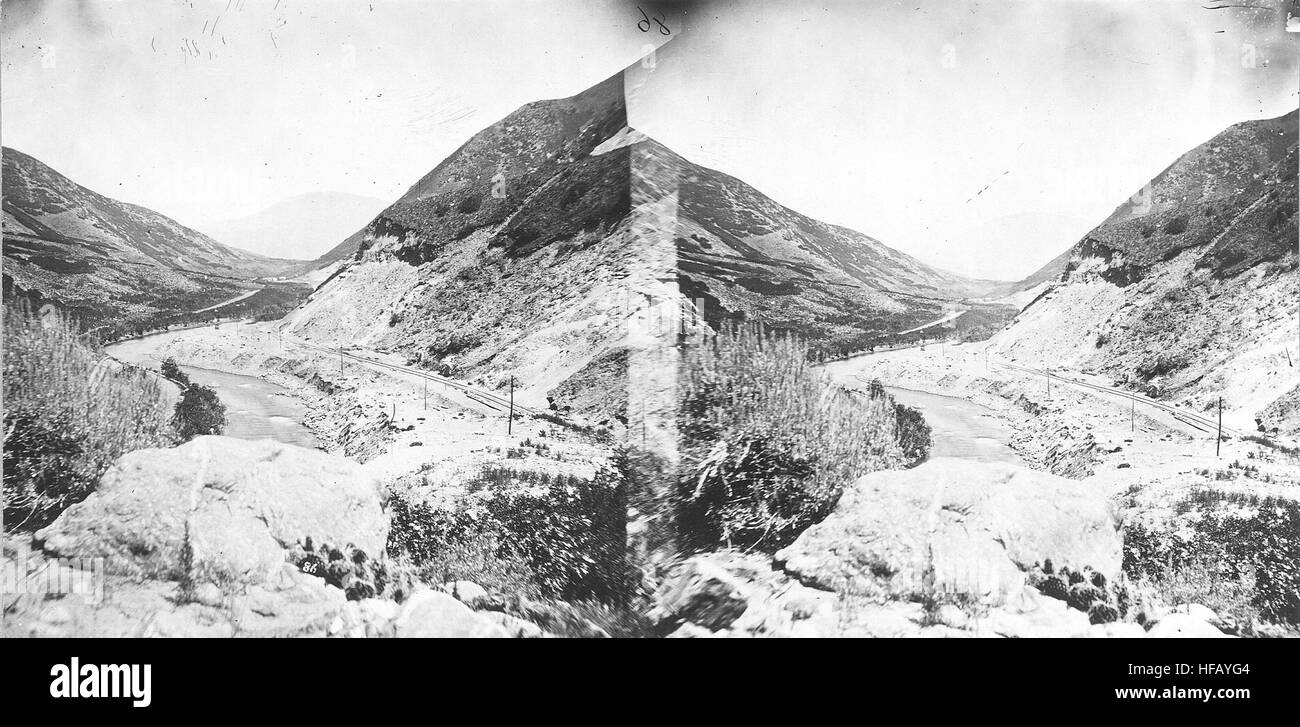 Weber Canyon, east from Devils Gate Weber County, Utah 1869 Stock Photo ...