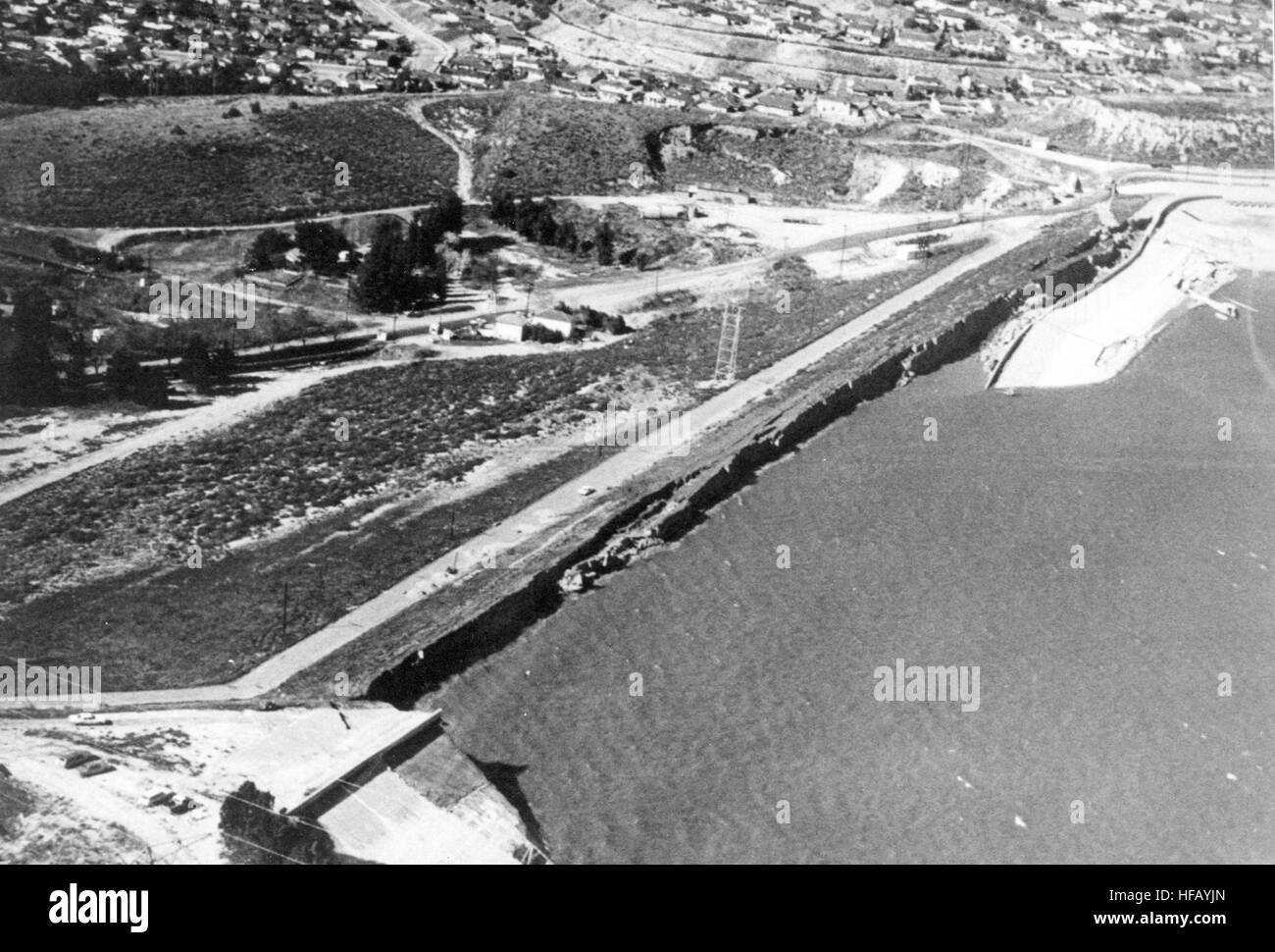 Earthquake Damaged Dam Earthquake Damaged Dam Stock Photo - Alamy