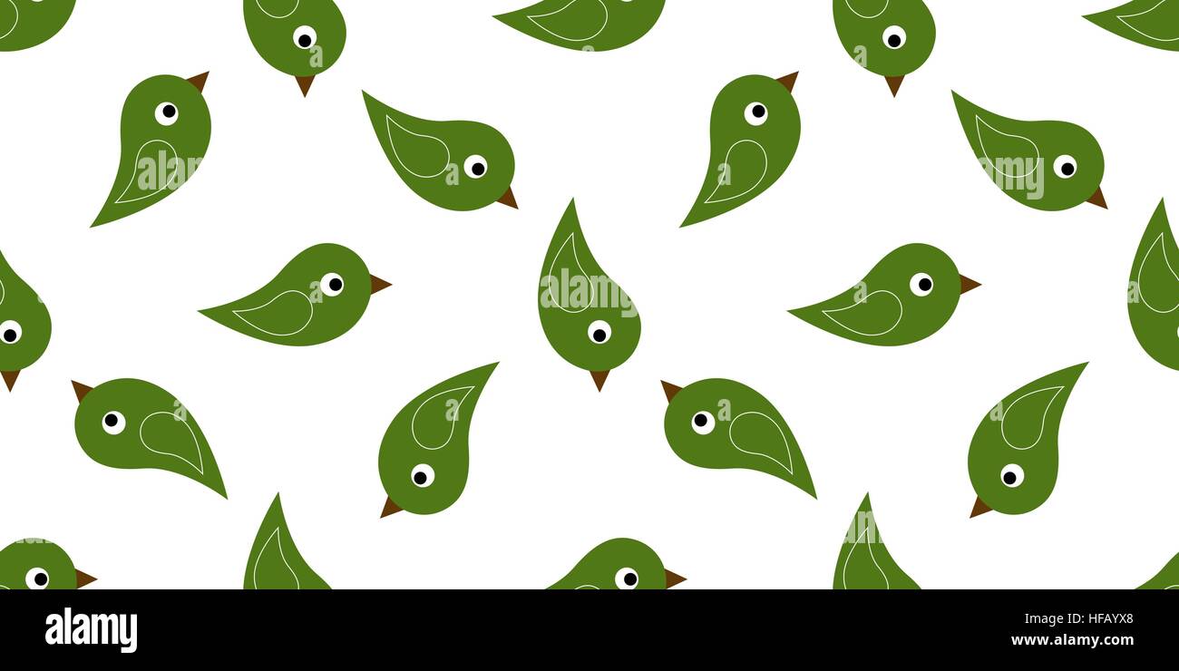 seamless green birds Stock Vector Image & Art - Alamy