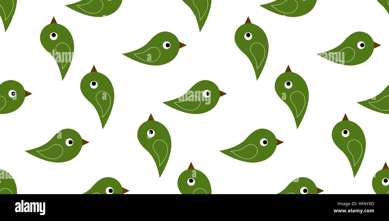 seamless green birds Stock Vector Image & Art - Alamy