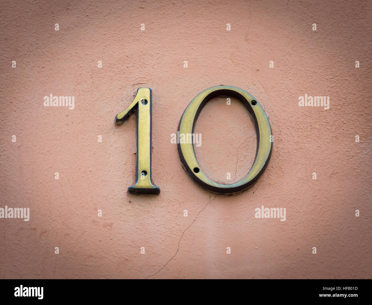 Gold number 10 hi-res stock photography and images - Alamy
