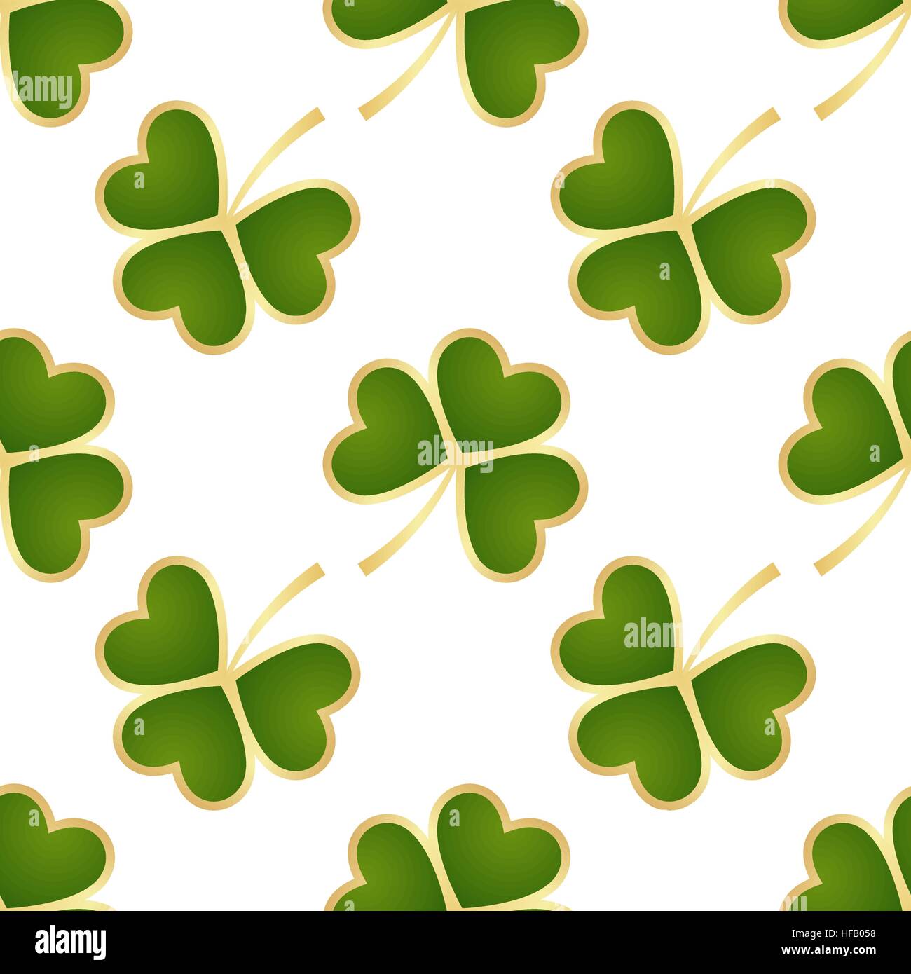 Seamless Green Shamrocks Stock Vector Image And Art Alamy