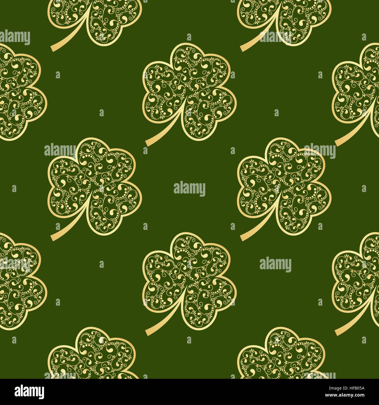 Seamless green shamrocks Stock Vector Image & Art - Alamy