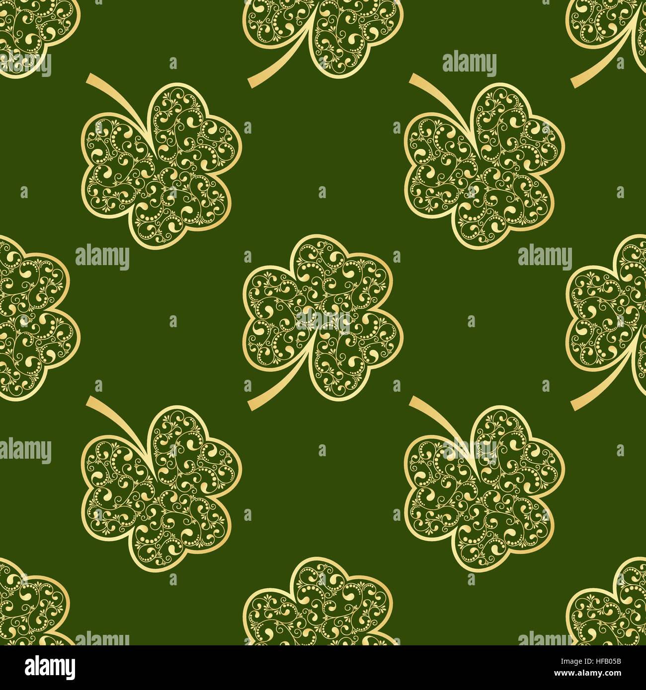 Seamless green shamrocks Stock Vector Image & Art - Alamy
