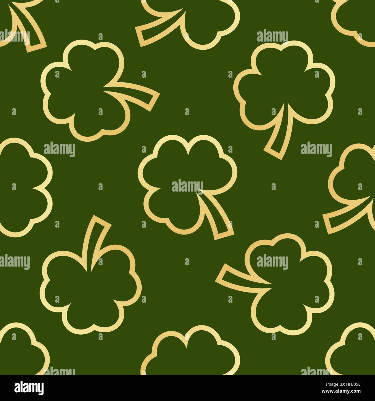 Seamless Green Shamrocks Stock Vector Image And Art Alamy