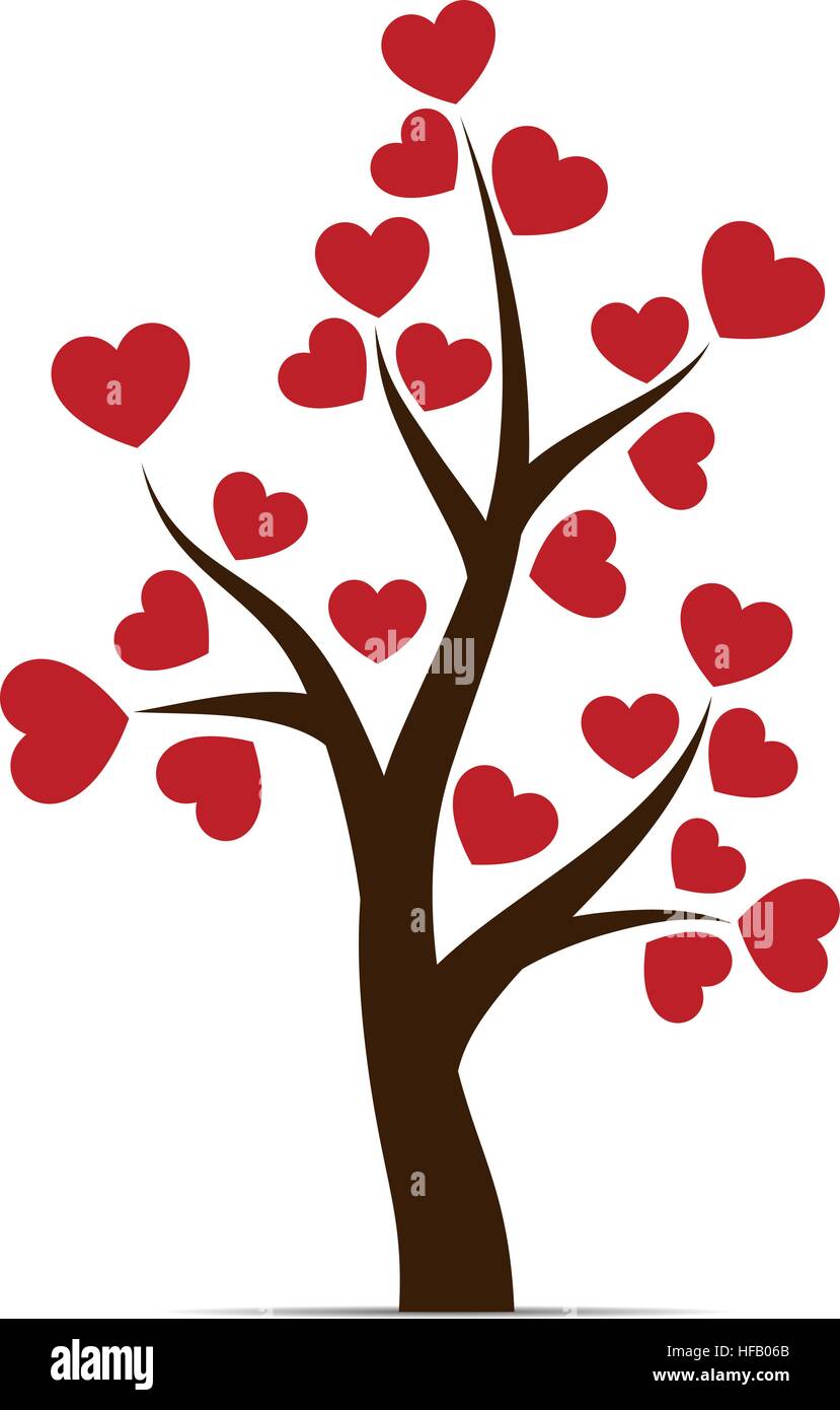Heart tree symbol Stock Vector Images - Alamy