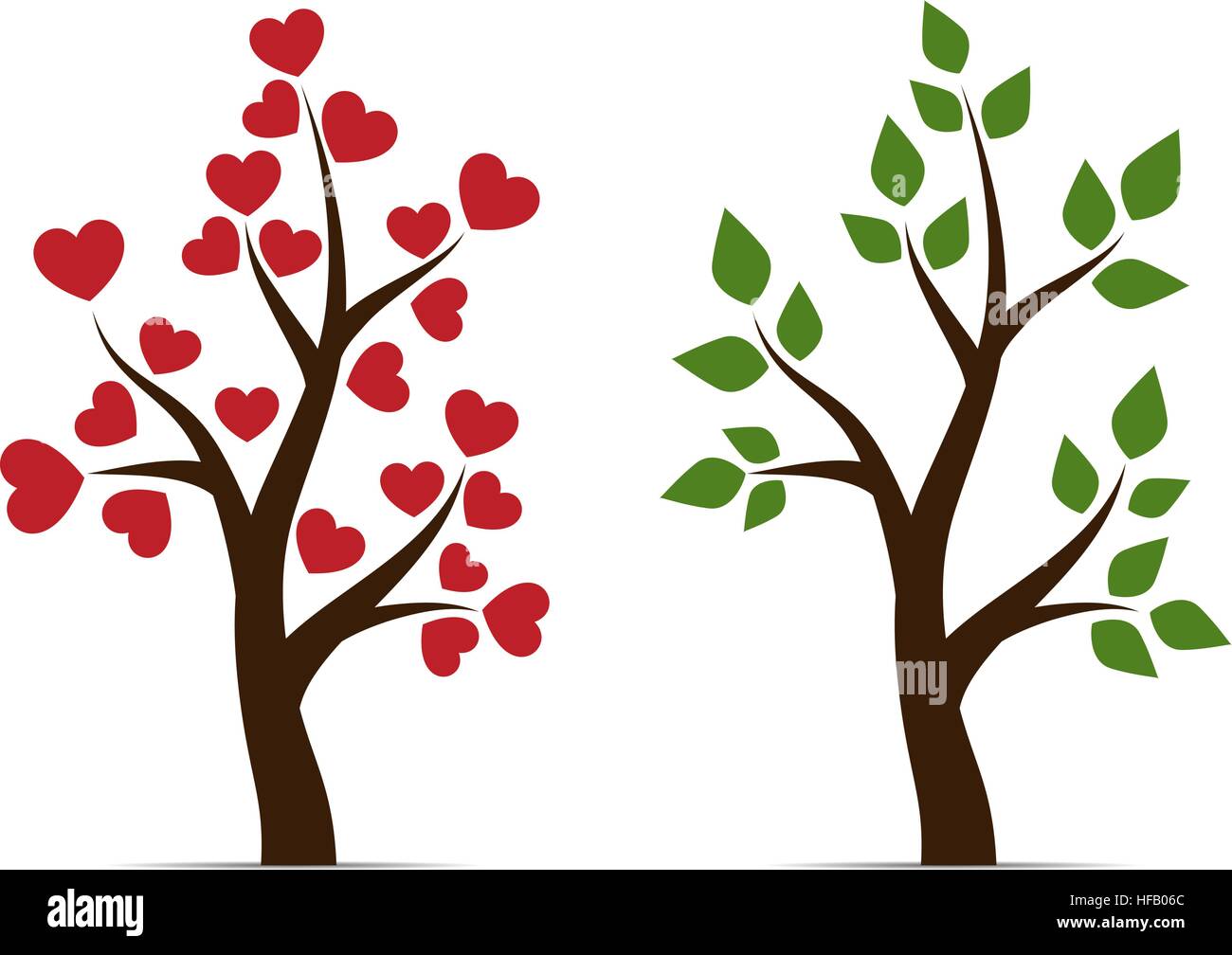 Love tree with heart leaves Stock Vector Image & Art - Alamy
