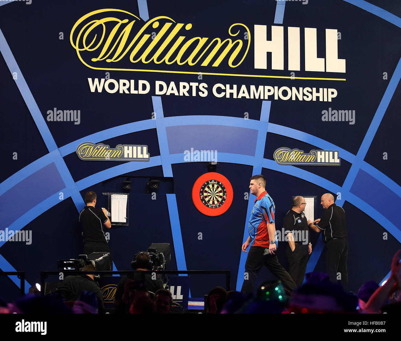 Daryl Gurney after winning his match during day twelve of the William ...