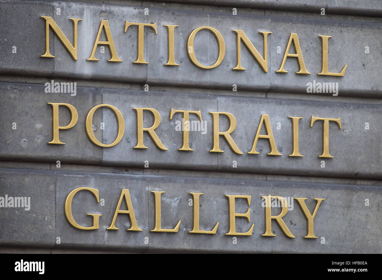 The sign of the National Portrait Gallery, London Stock Photo - Alamy